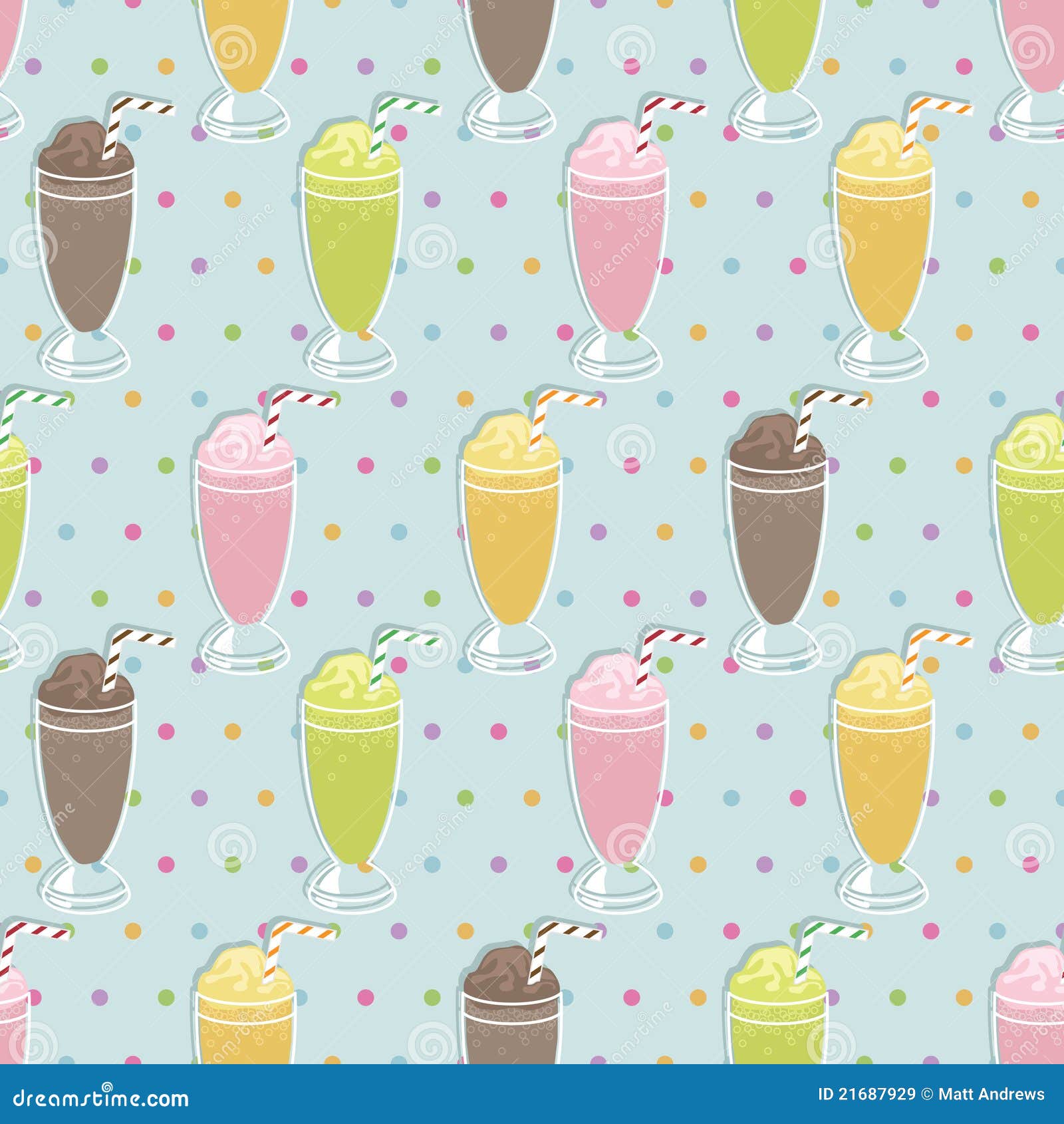 Milkshake pattern stock vector. Illustration of wrapping - 21687929
