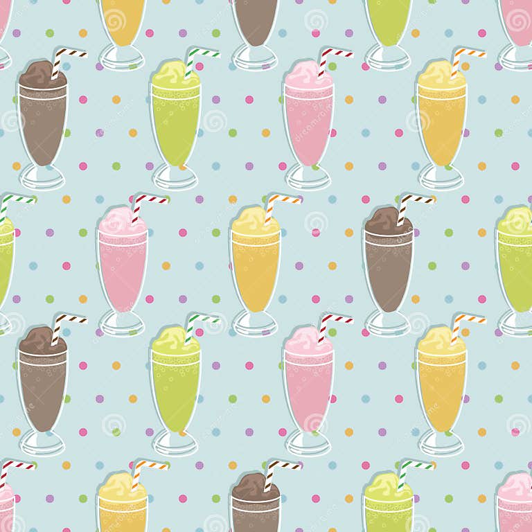 Milkshake pattern stock vector. Illustration of wrapping - 21687929