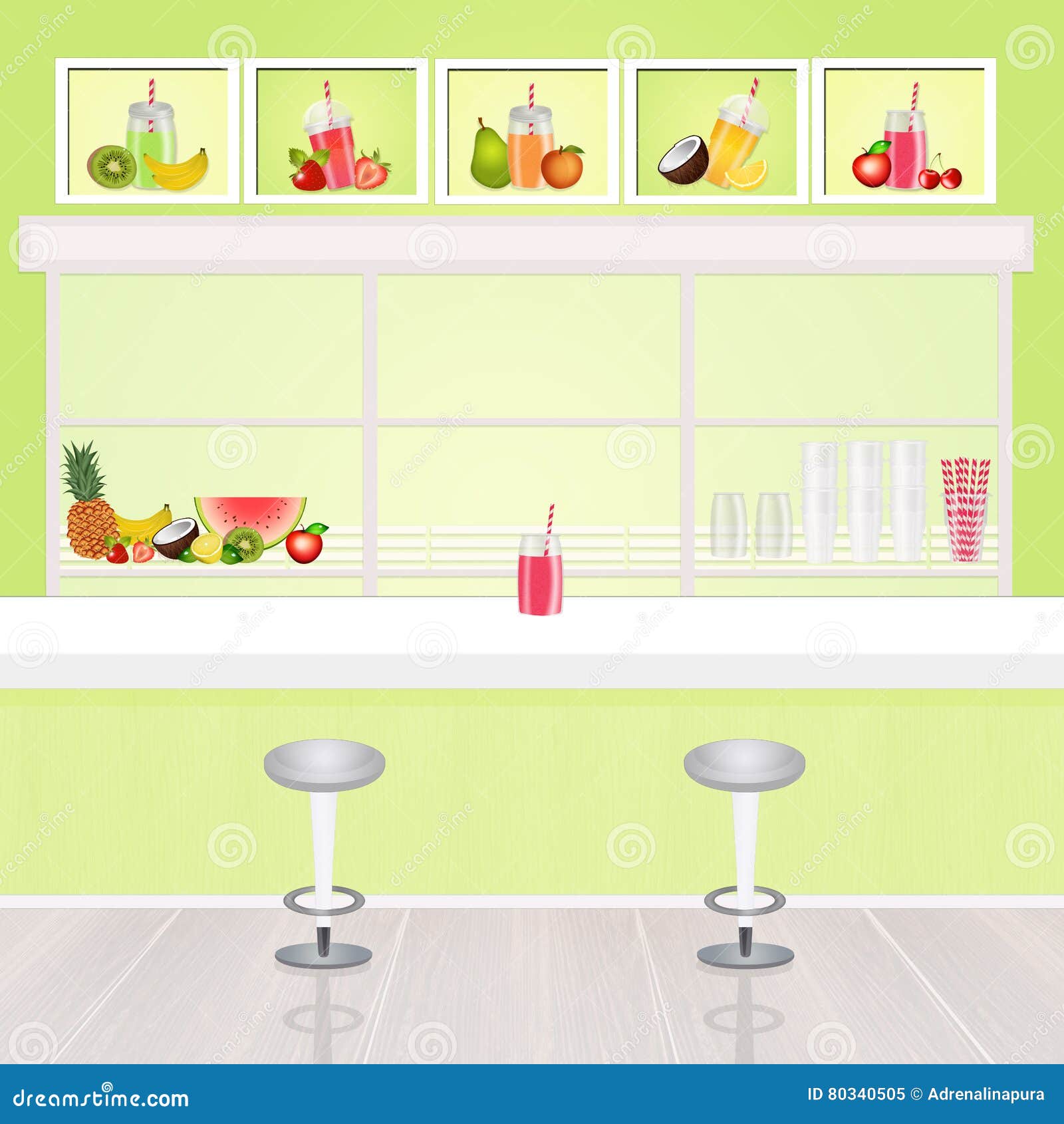 Milkshake shop stock illustration. Illustration of straw - 80340505