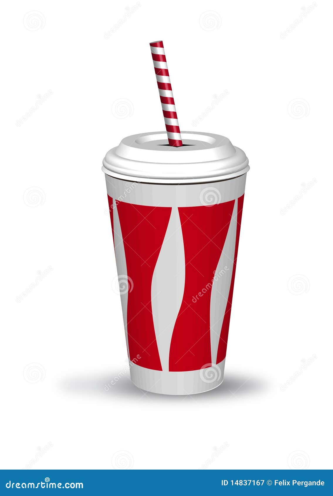 Milkshake to go stock vector. Illustration of brown, paper - 14837167