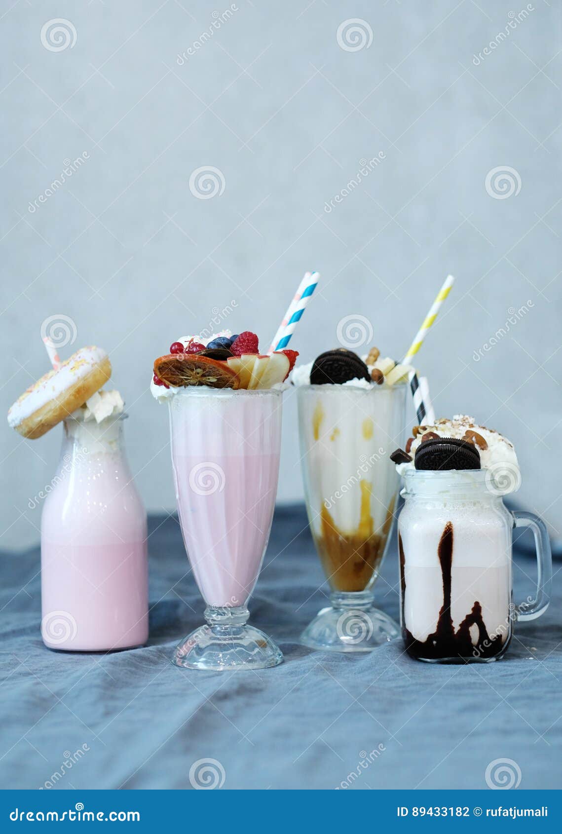 Milkshakes stock photo. Image of sweet, cafe, soft, diet - 89433182