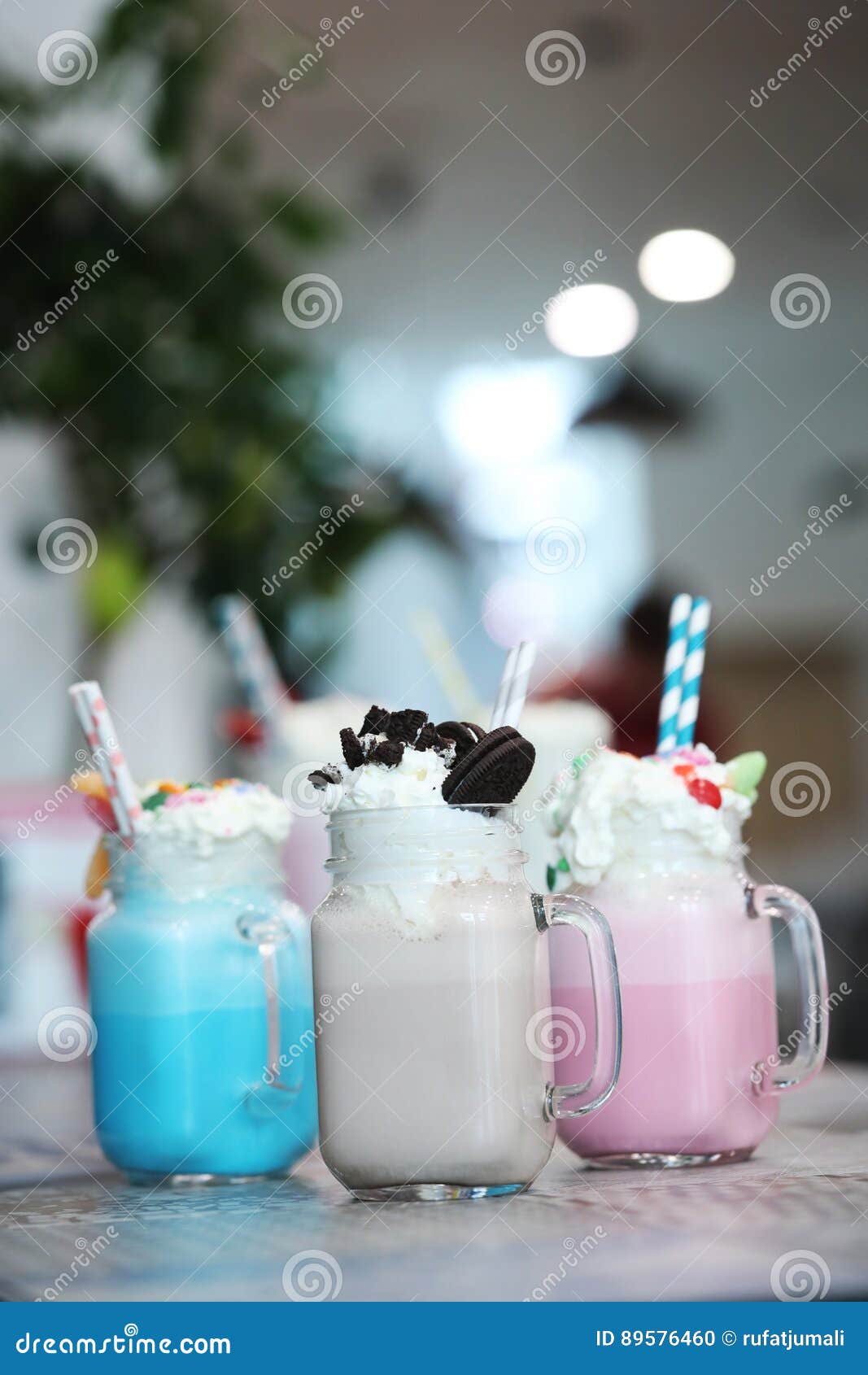 Milkshakes stock photo. Image of sugar, cocktail, fresh - 89576460