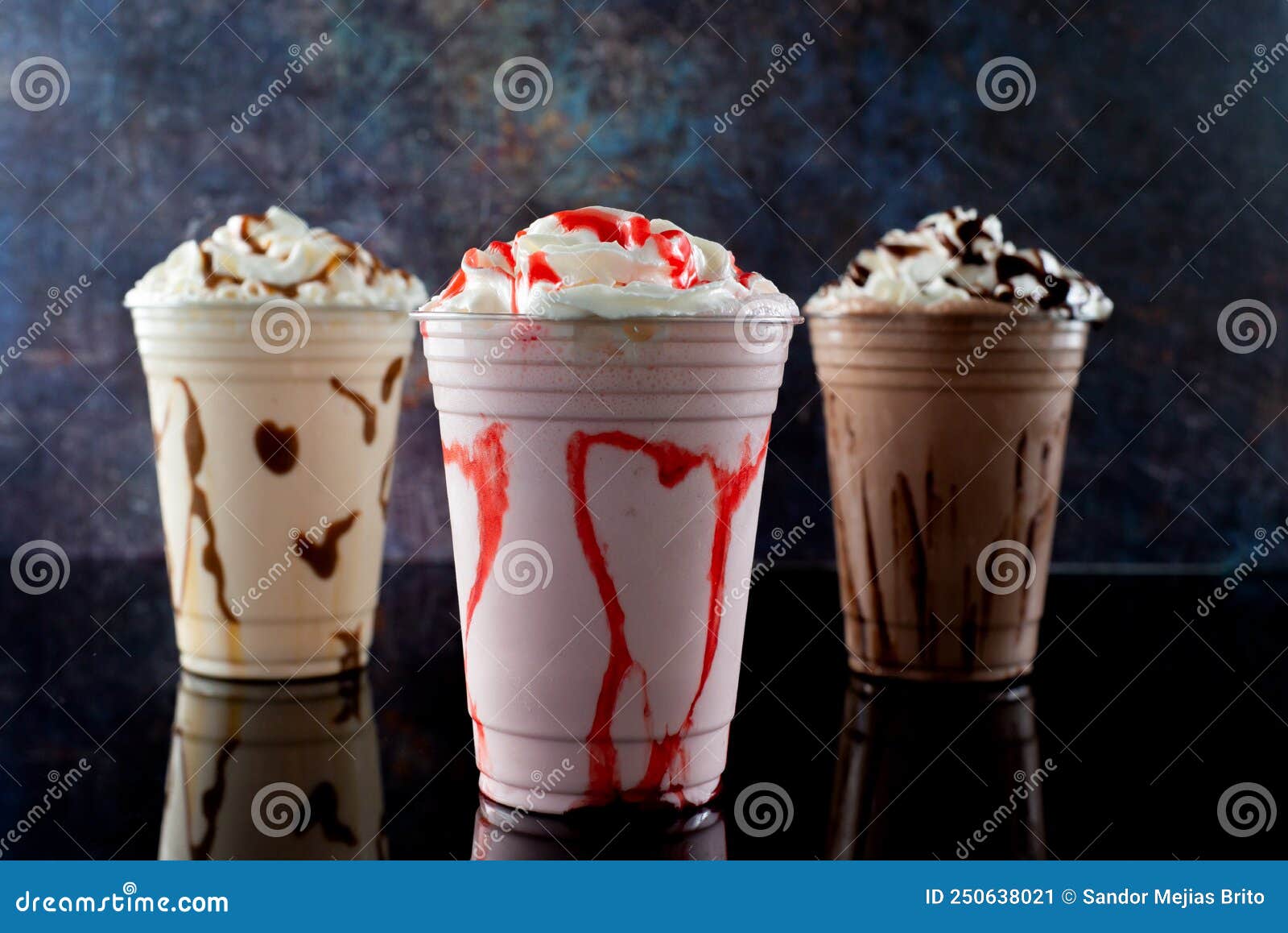 Milkshakes of Different Flavors Stock Image - Image of shake, cream ...