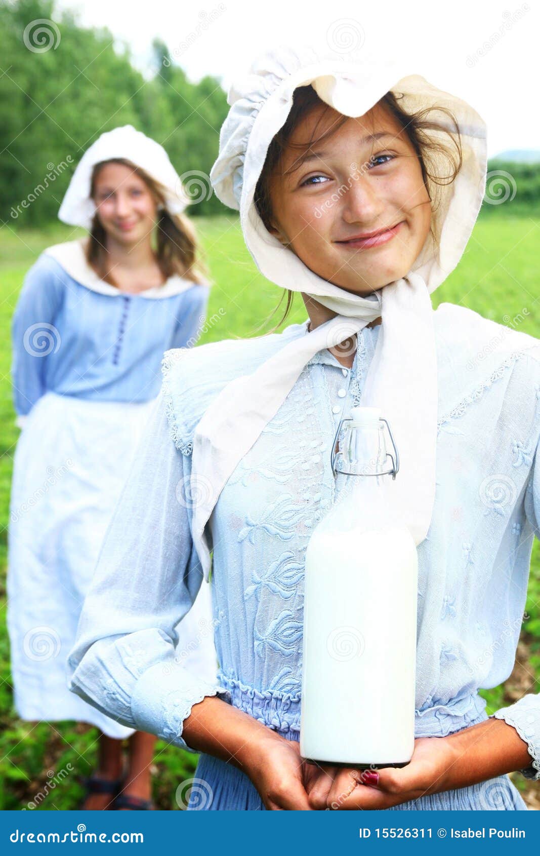 Milkwoman stock image. Image of farmland, spike, holiday - 15526311