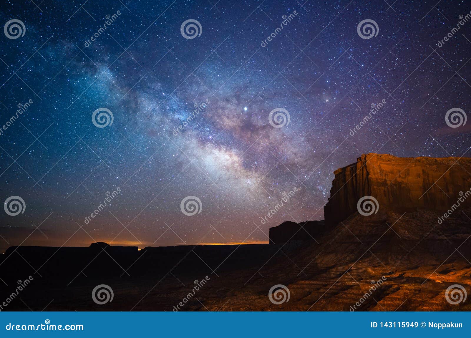 Milky Way Above Monument Valley, Utah, USA Stock Image - Image of ...