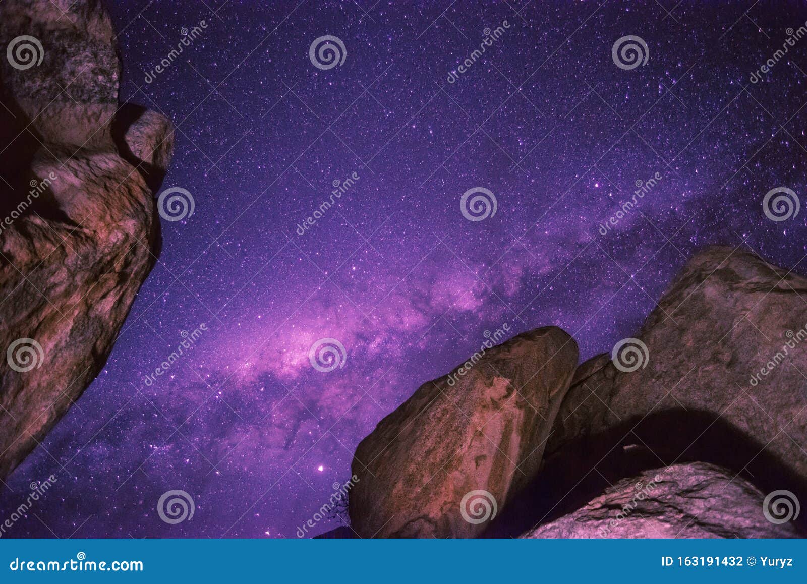 Milky Way above rocks stock photo. Image of rock, namibia - 163191432