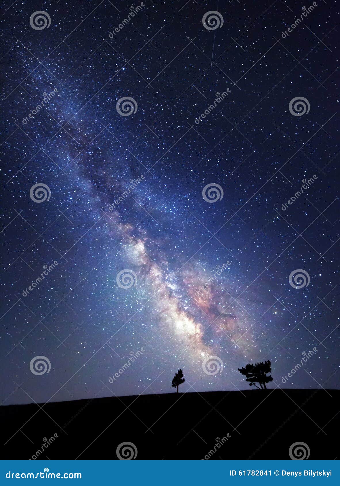 Milky Way. Beautiful Summer Night Sky with Stars Stock Image - Image of ...