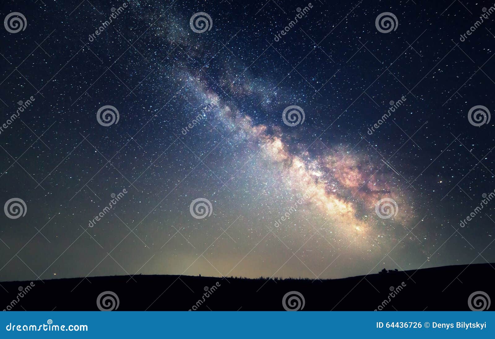 Milky Way. Beautiful Summer Night Sky with Stars Stock Photo - Image of ...