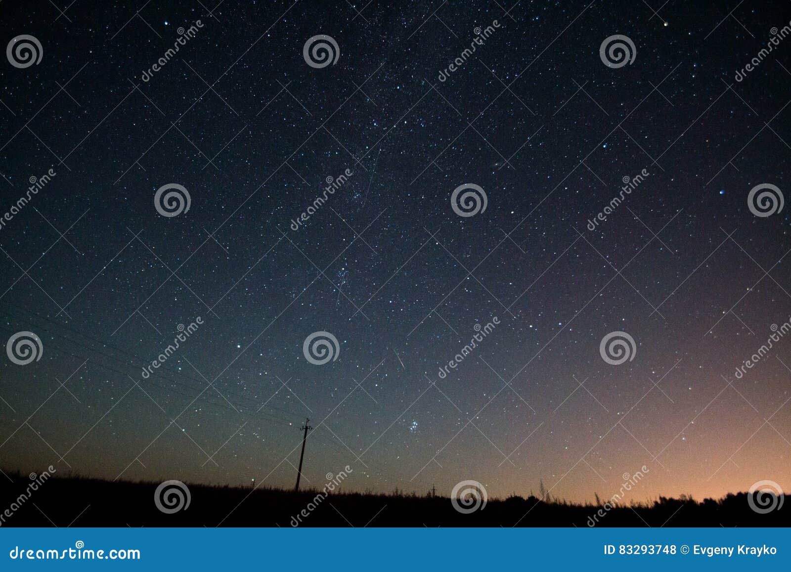 Milky Way. Beautiful Summer Night Sky with Stars Stock Photo - Image of ...