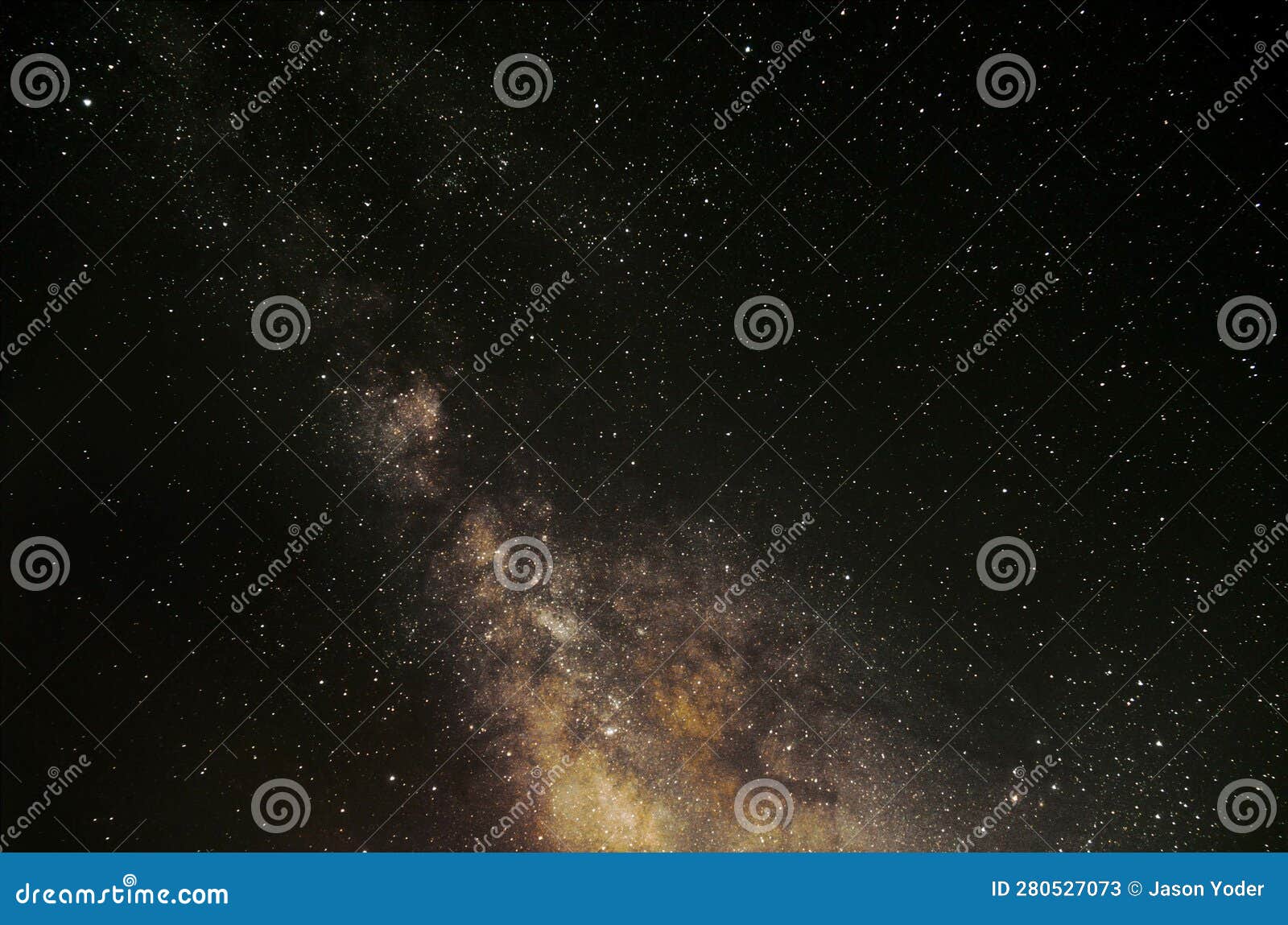 Milky Way Core With Starry Night Sky Background Royalty-Free Stock ...