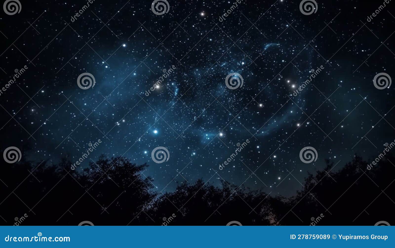 Milky Way Galaxy Illuminates the Night Sky in Deep Space Generated by ...