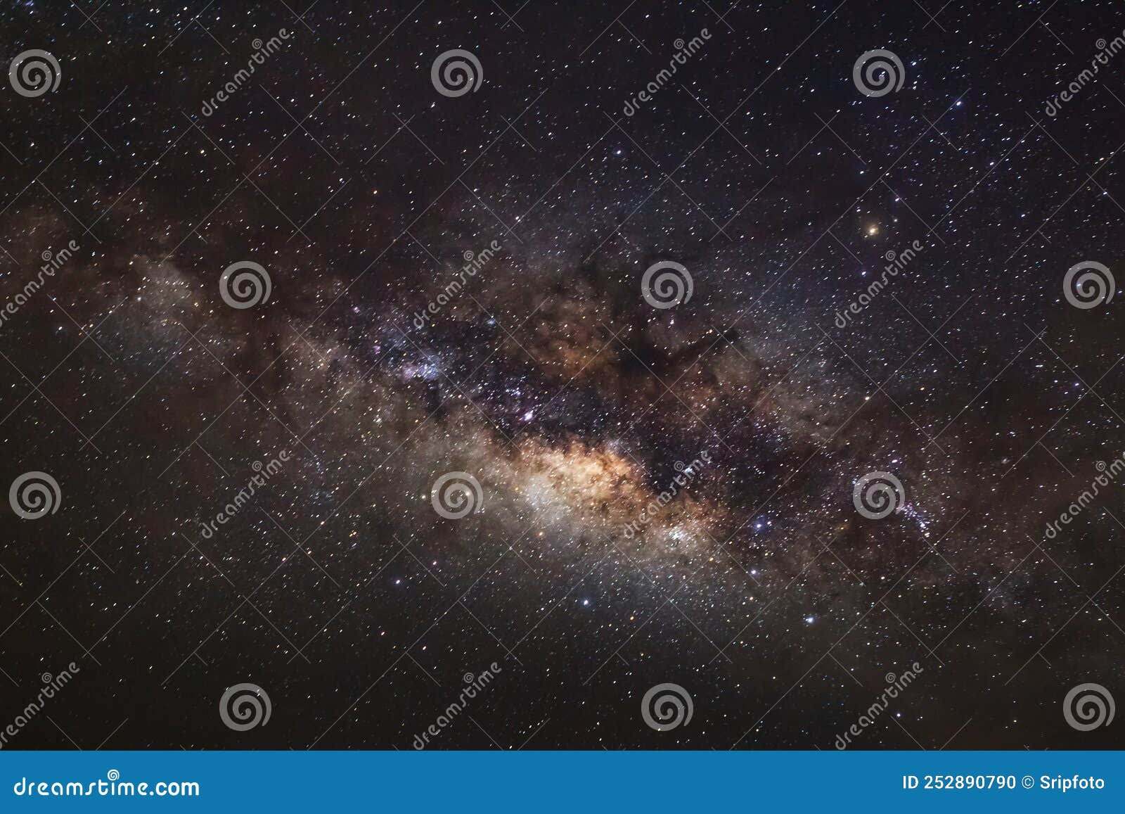 Milky Way Galaxy, Long Exposure Photograph, with Grain Stock Photo ...