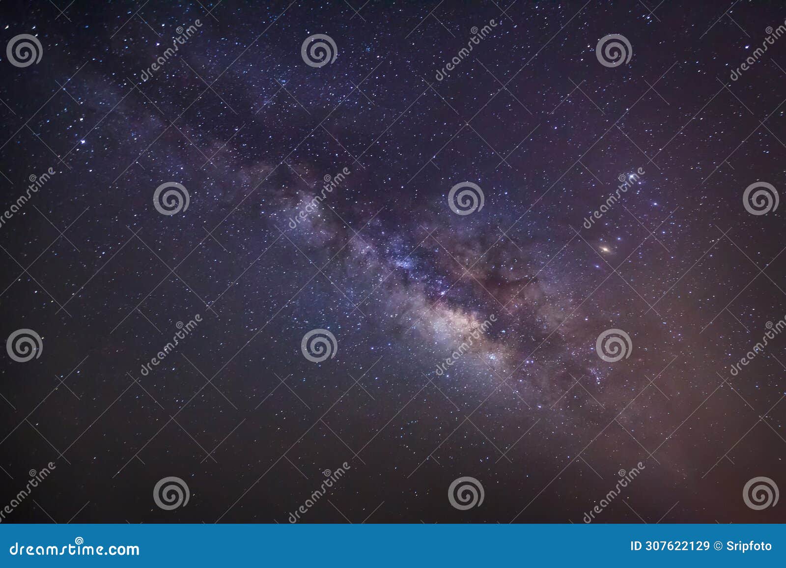Milky Way Galaxy, Long Exposure Photograph, with Grain Stock Image ...