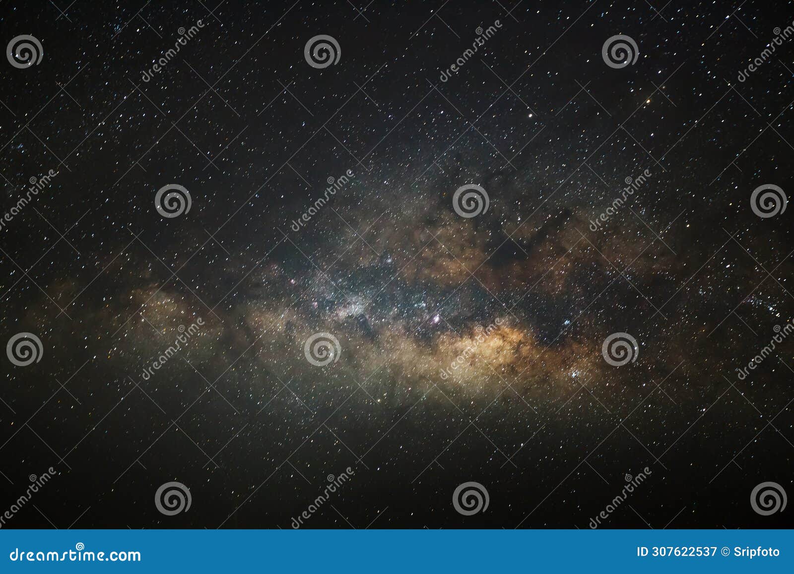 Milky Way Galaxy, Long Exposure Photograph, with Grain Stock Image ...