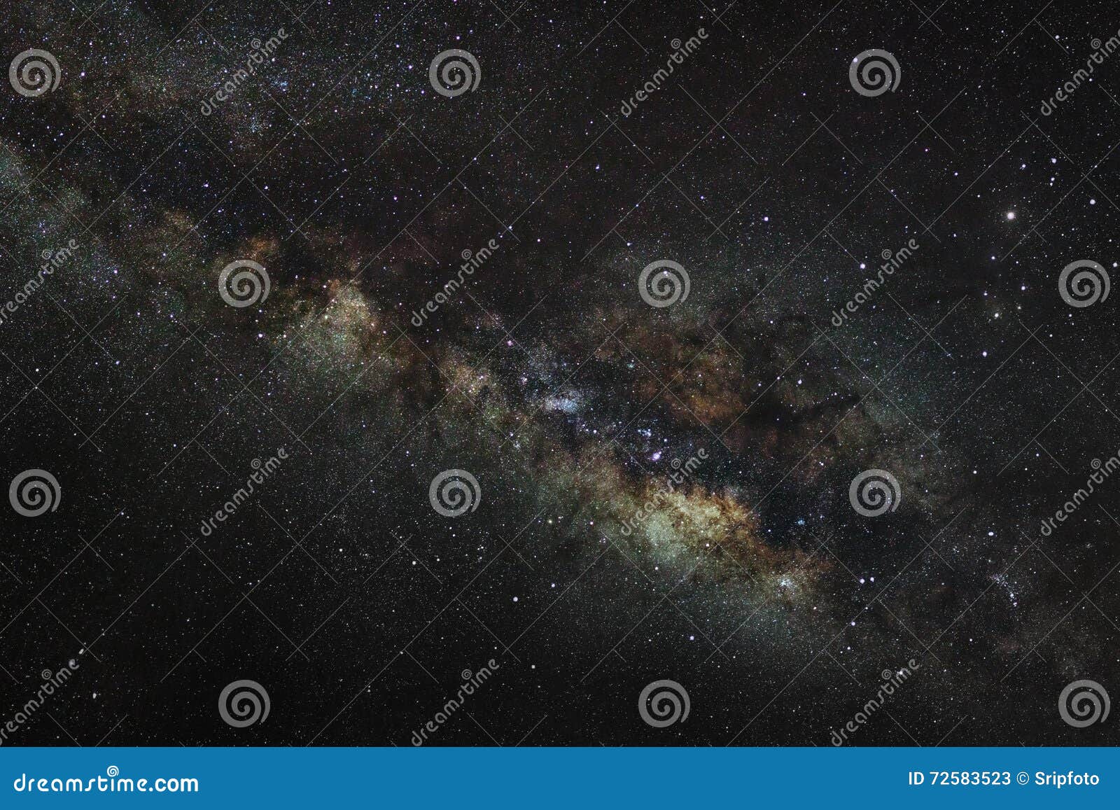 Milky Way Galaxy, Long Exposure Photograph Stock Image - Image of ...