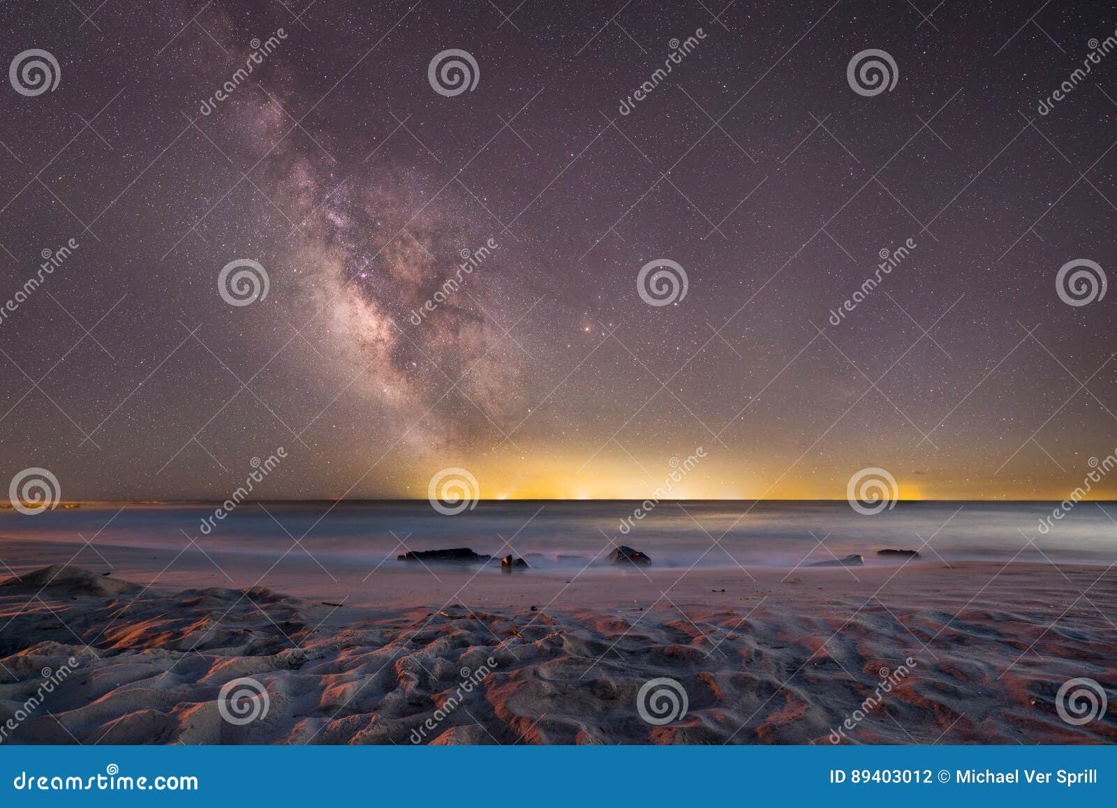 Milky Way Galaxy Over the Ocean at Cape May Stock Photo - Image of ...