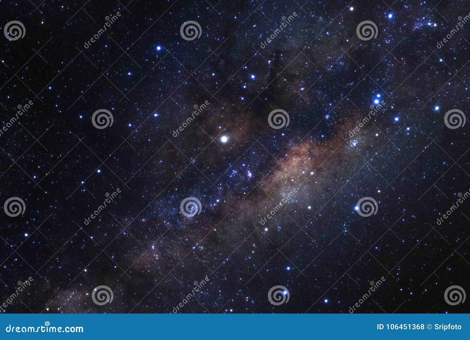 Milky Way Galaxy with Stars and Space Dust in the Universe Stock Photo ...