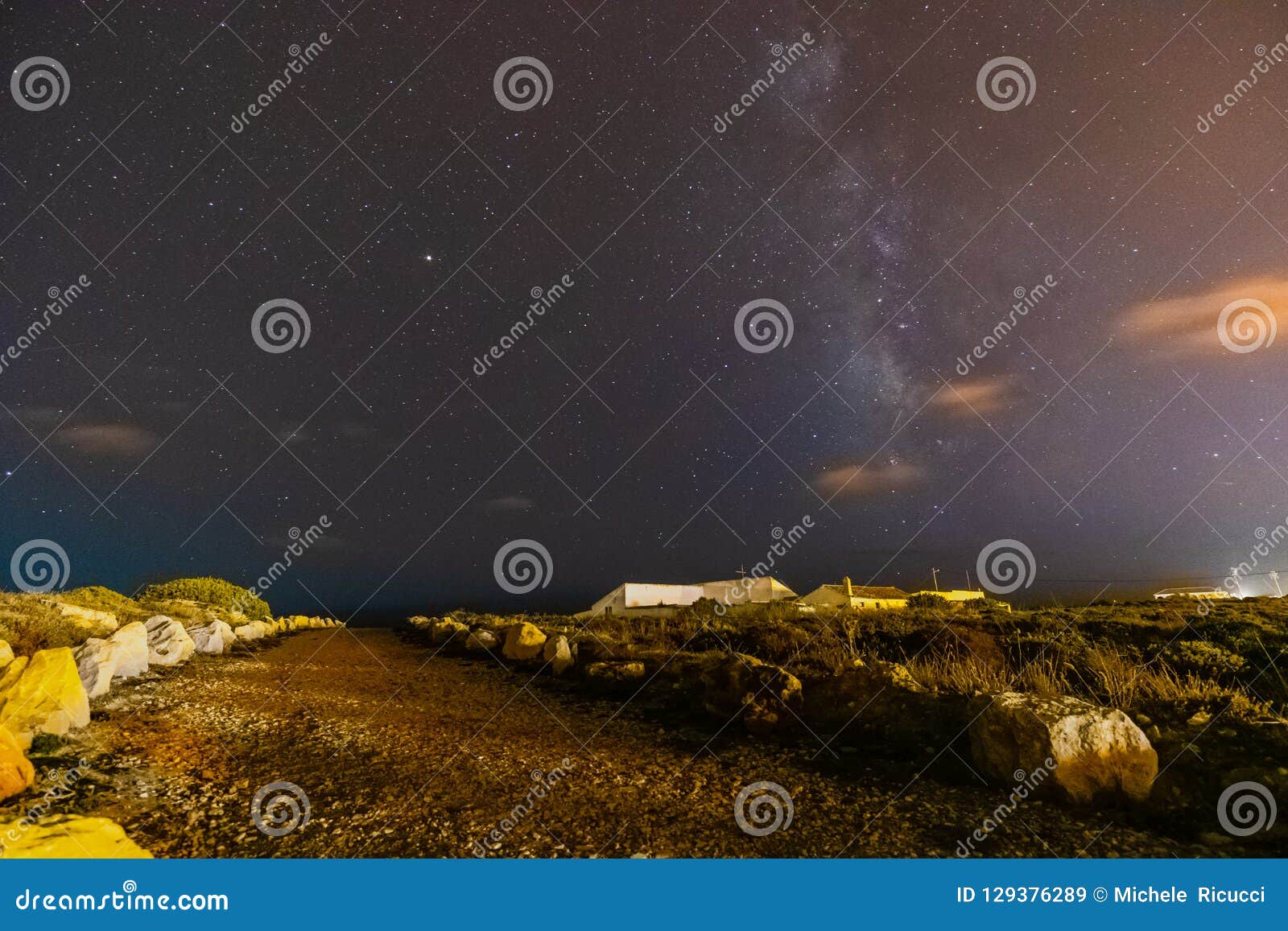 Milky Way with an Path in the Nature Stock Image - Image of beautiful ...