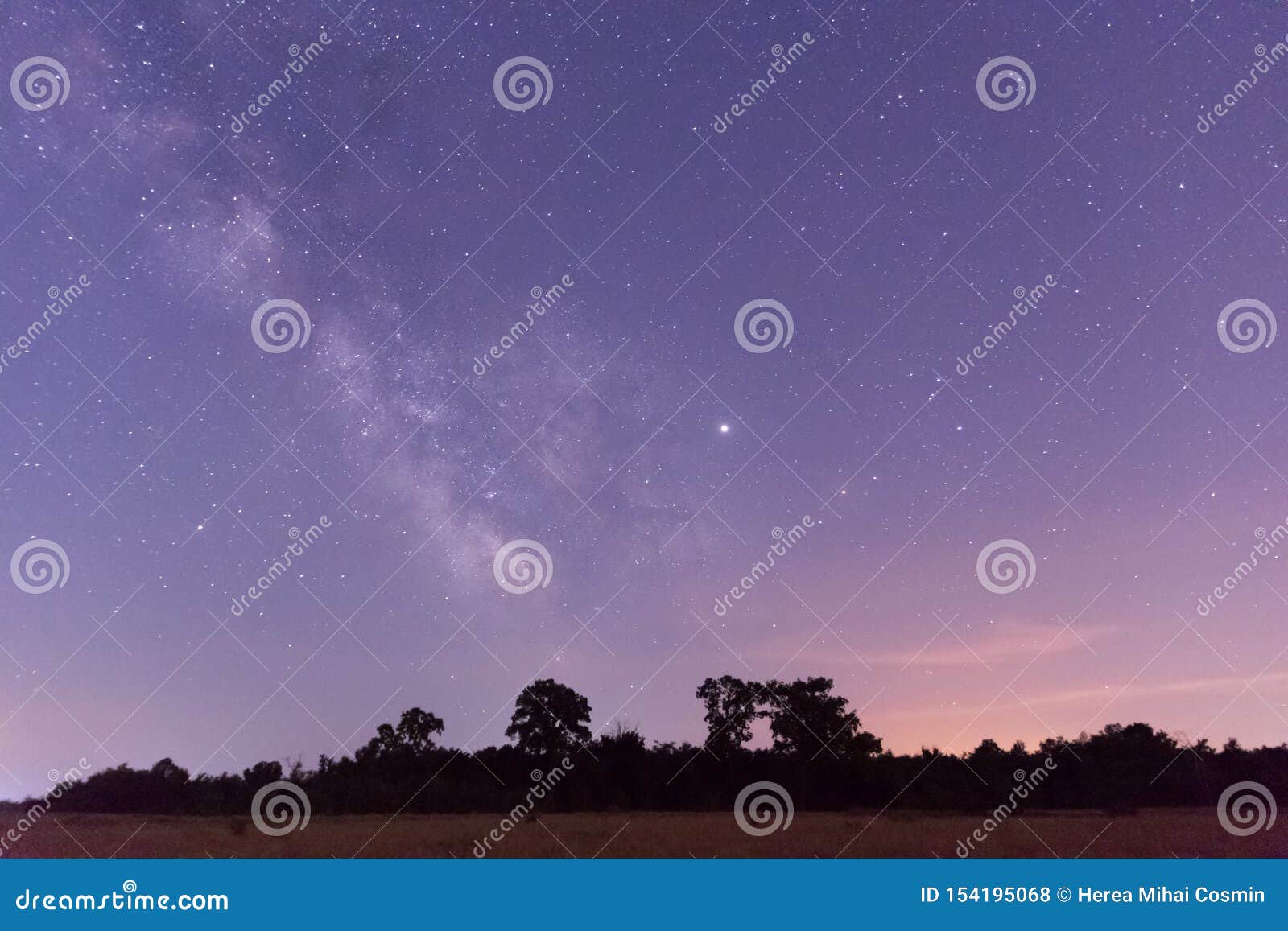 Milky Way in the Middle of the Night Stock Photo - Image of glitters ...