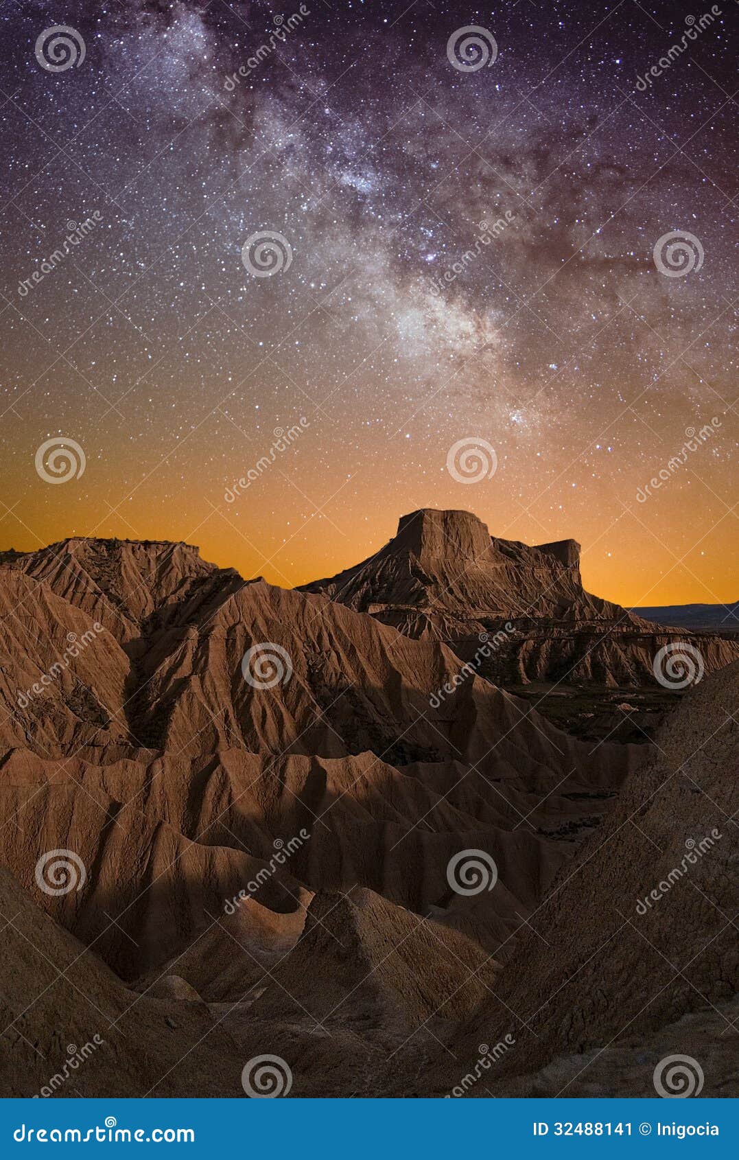 Milky Way over the desert stock image. Image of sagittarius - 32488141
