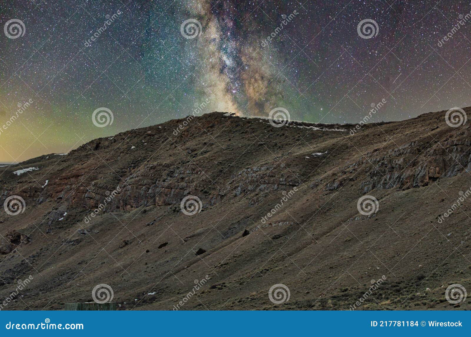 Milky Way Over the Mountains Stock Photo - Image of exploration, galaxy ...