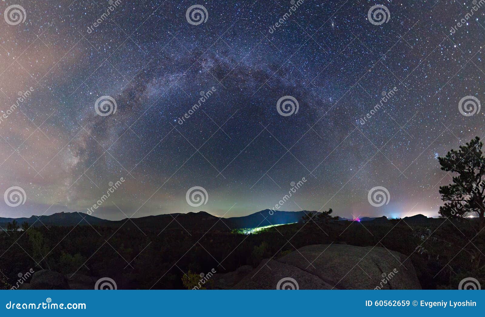 Milky Way Over the Mountains. Stock Image - Image of galaxy, starry ...