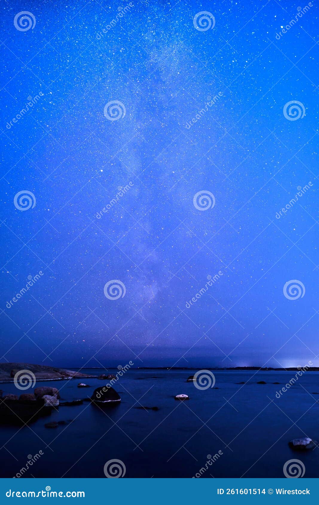 Milky way over the sea stock photo. Image of seascape - 261601514