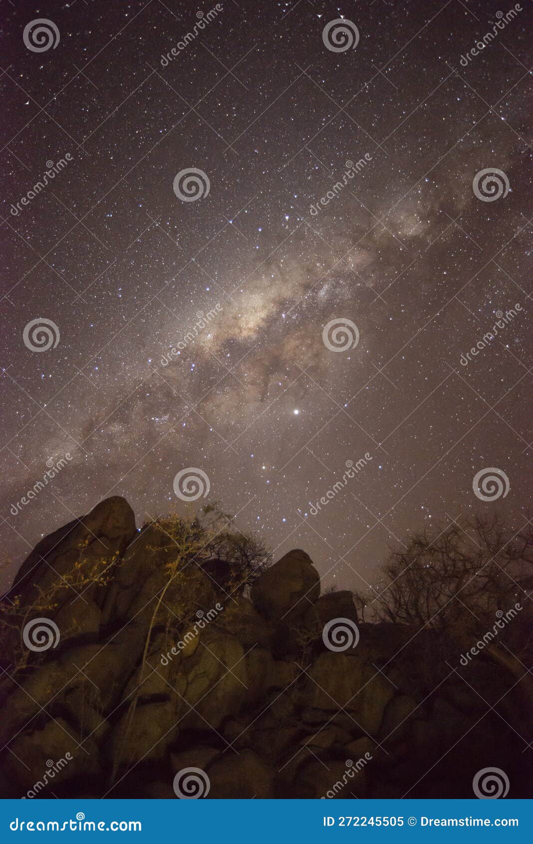 Milky Way in rocks stock image. Image of dark, mountains - 272245505