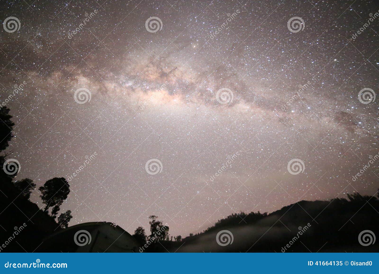 Milky Way Seen Semeru Volcano Stock Photos - Free & Royalty-Free Stock ...
