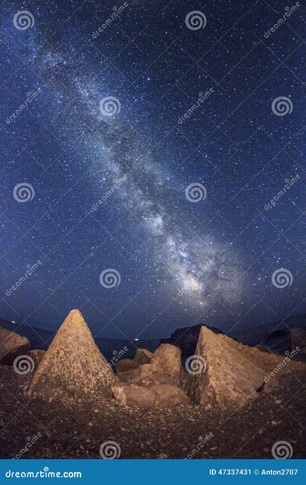 Milky Way At Beach Moving Clouds In Sky Stock Image | CartoonDealer.com ...