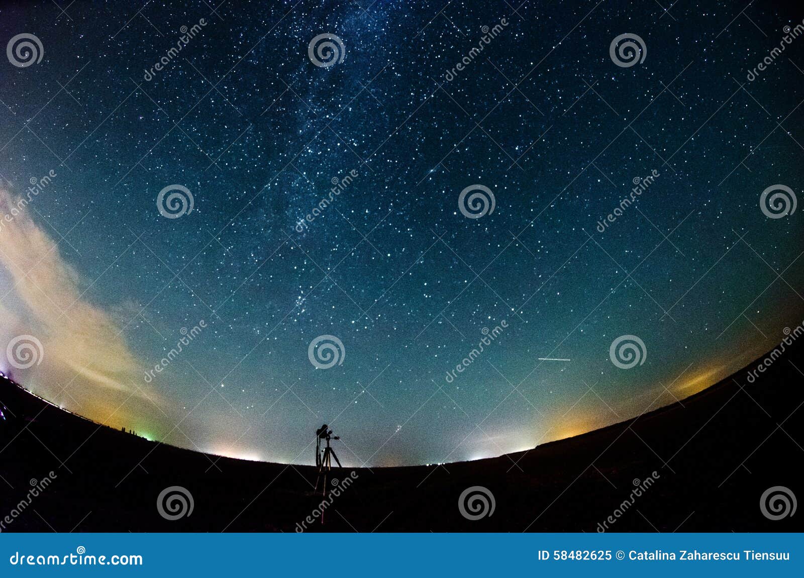 Milky Way and Starry Sky with Clouds Stock Image - Image of stars ...
