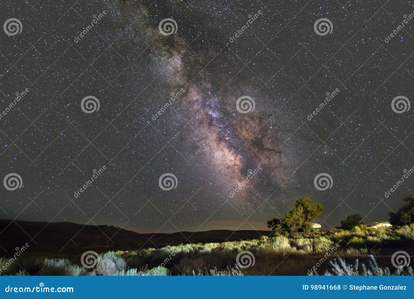 Milky Way in in the Summer Night Sky Stock Photo - Image of little ...