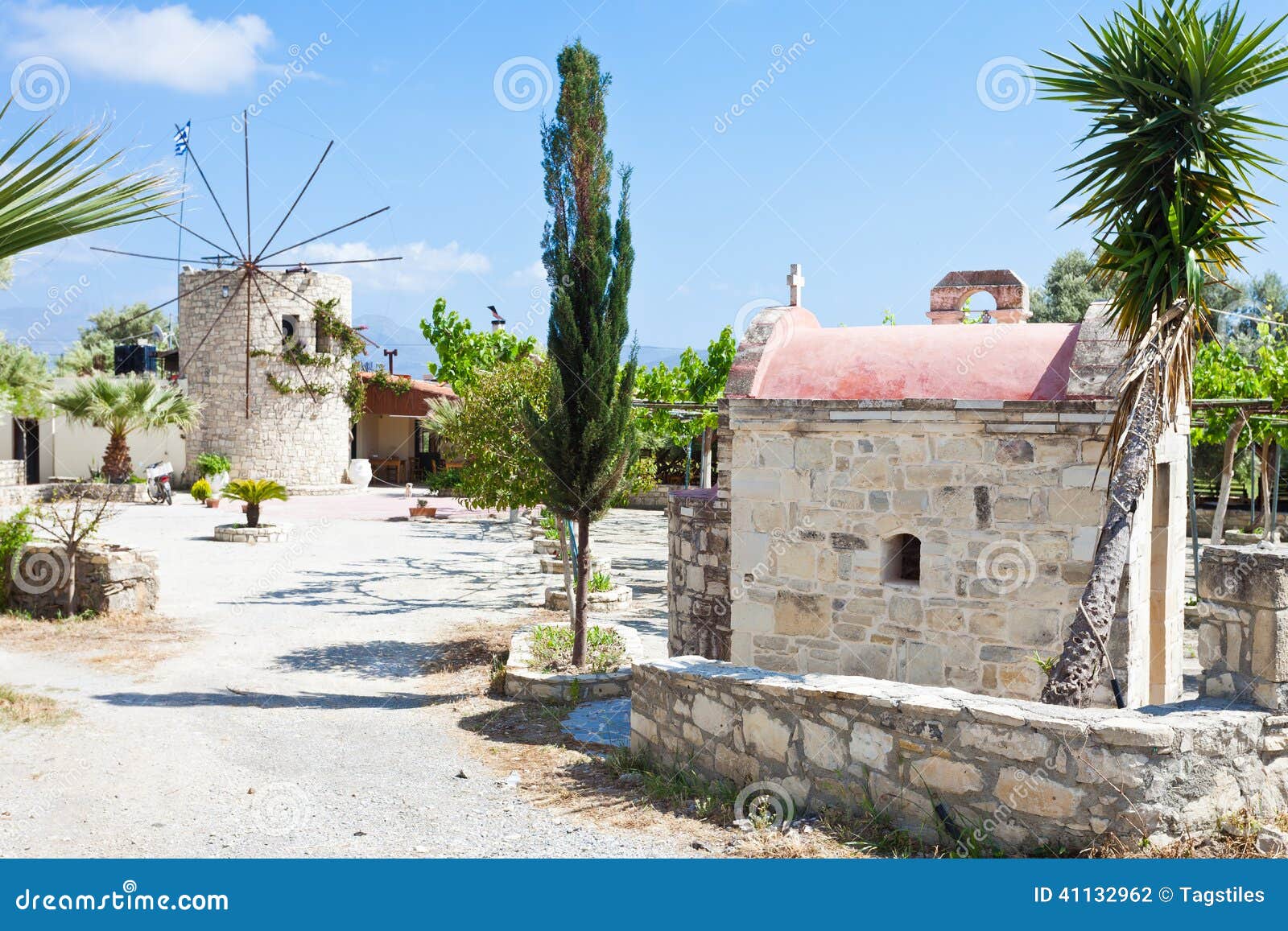 Mill of Agii Deka stock photo. Image of heavenly, relaxation - 41132962