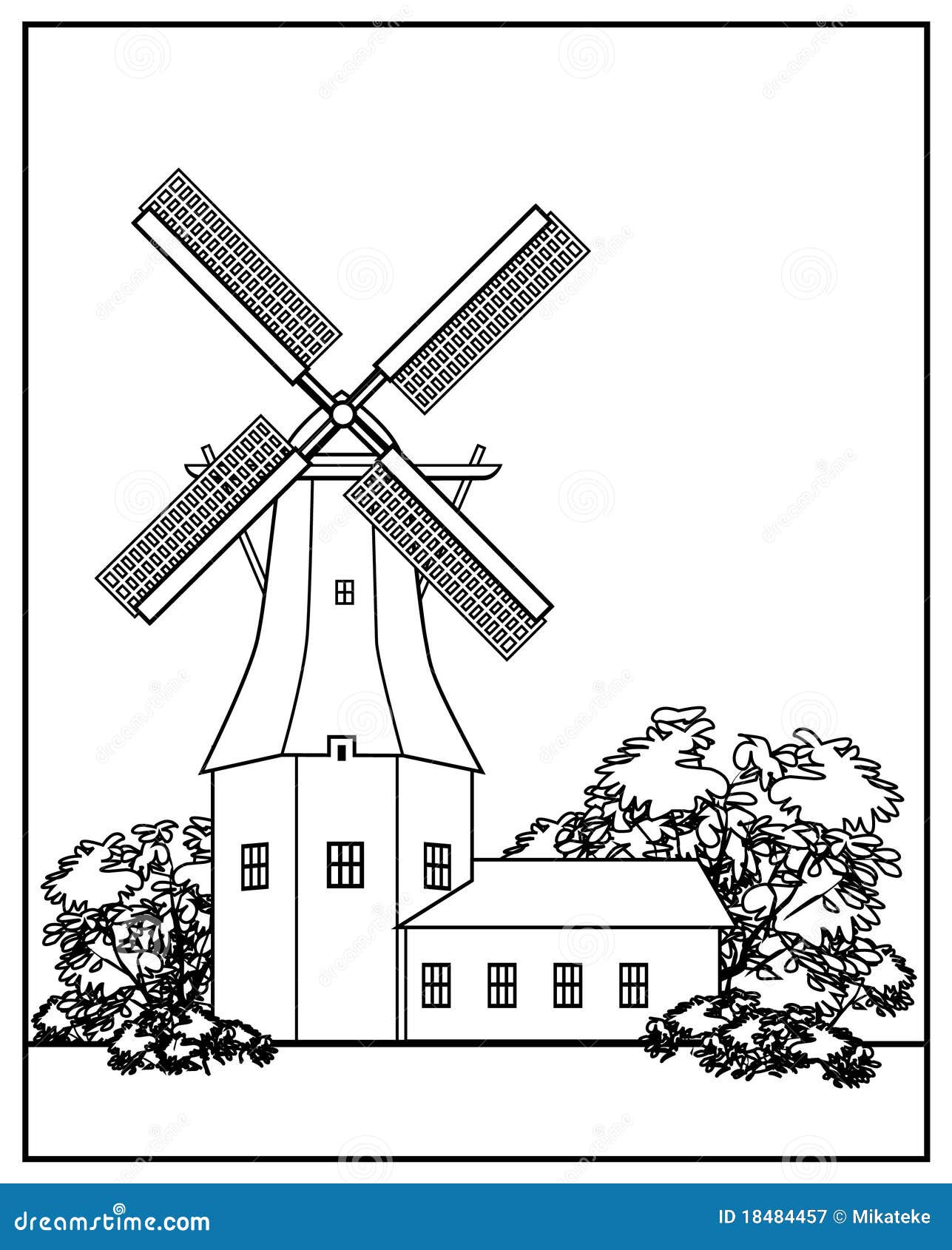 Mill_black stock vector. Illustration of natural, product - 18484457