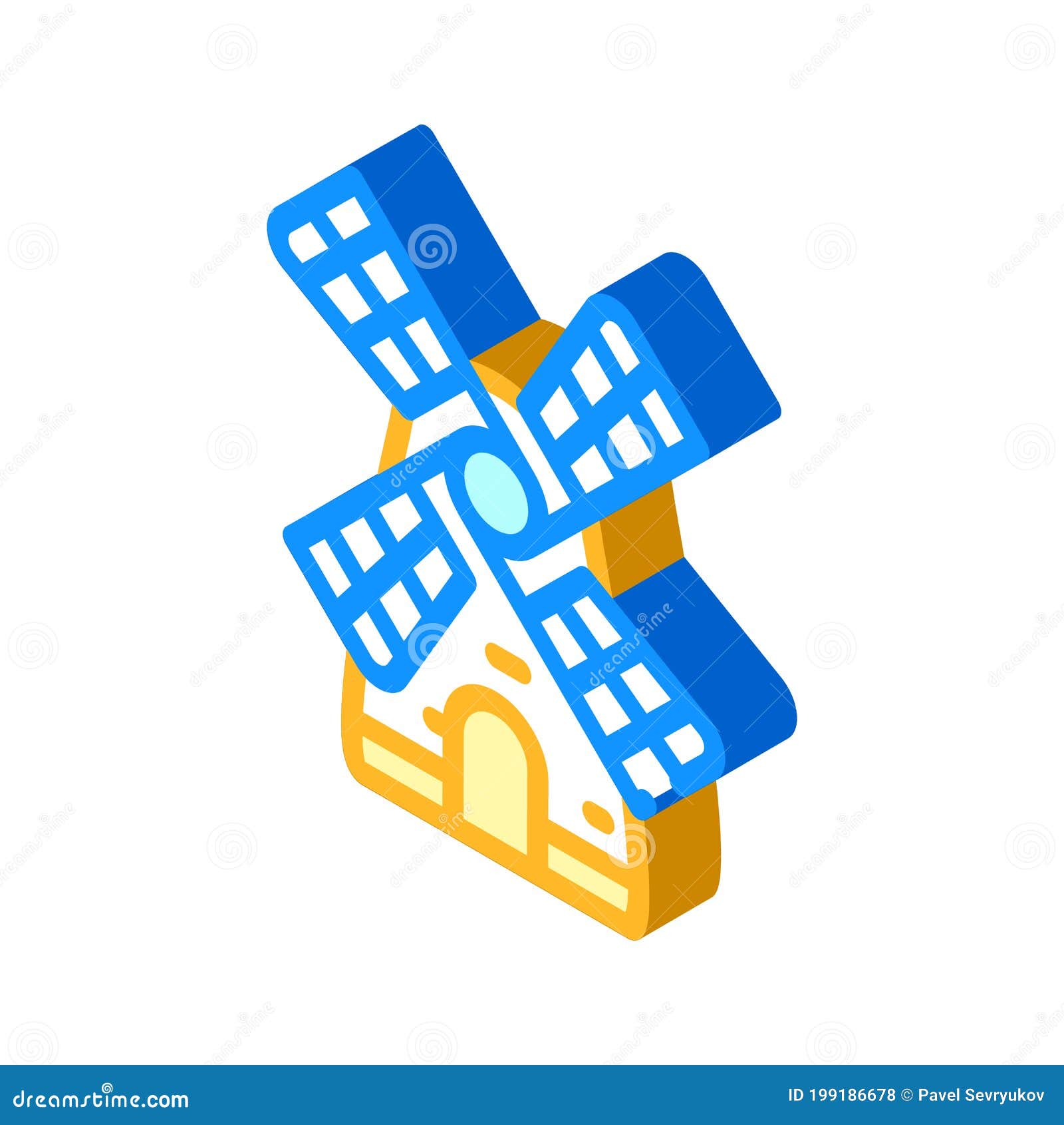 Mill Building Isometric Icon Vector Sign Illustration Stock Vector ...