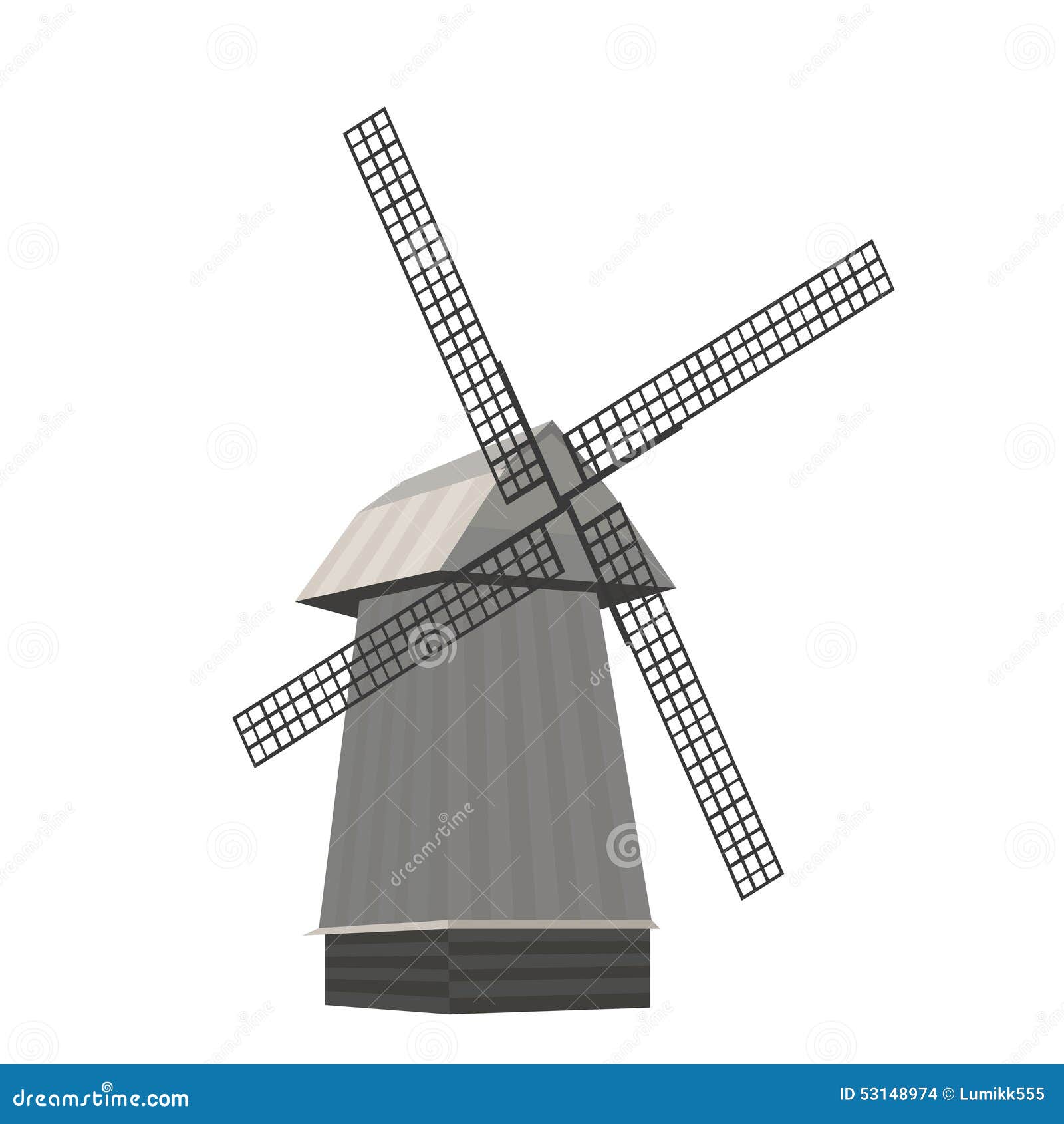 Mill Building On The Shore Coloring Line Graphics Hand Drawn Background ...