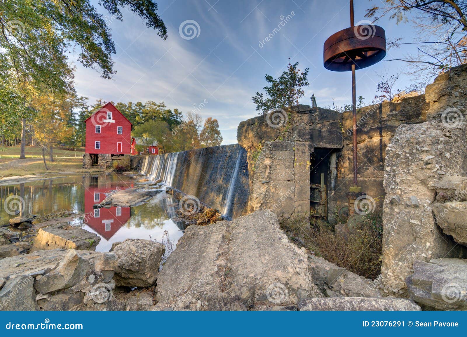 Mill on a Dam stock image. Image of 1800, grist, gear - 23076291