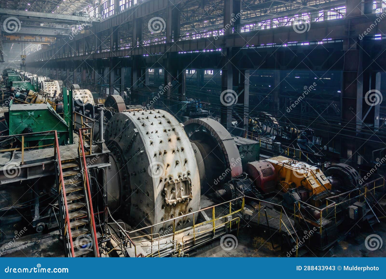 Mill Grinds Ore in Ore Dressing Treatment Plant Stock Image - Image of ...