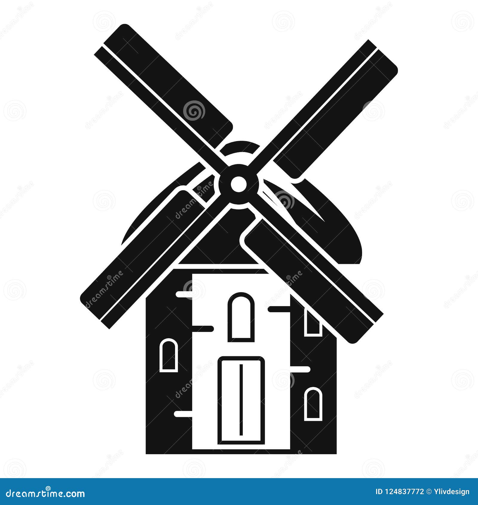 Mill icon, simple style stock illustration. Illustration of ...