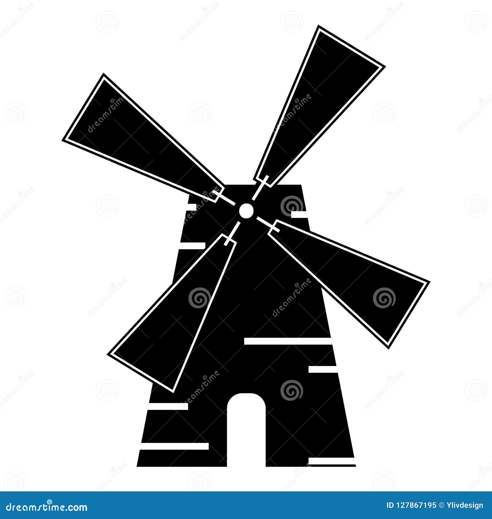 Mill icon, simple style stock illustration. Illustration of bread ...