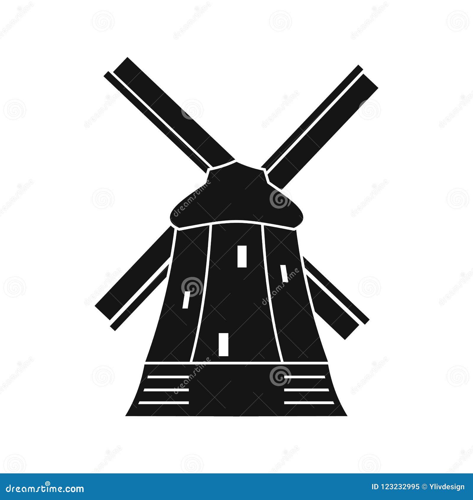 Mill icon, simple style stock illustration. Illustration of concept ...