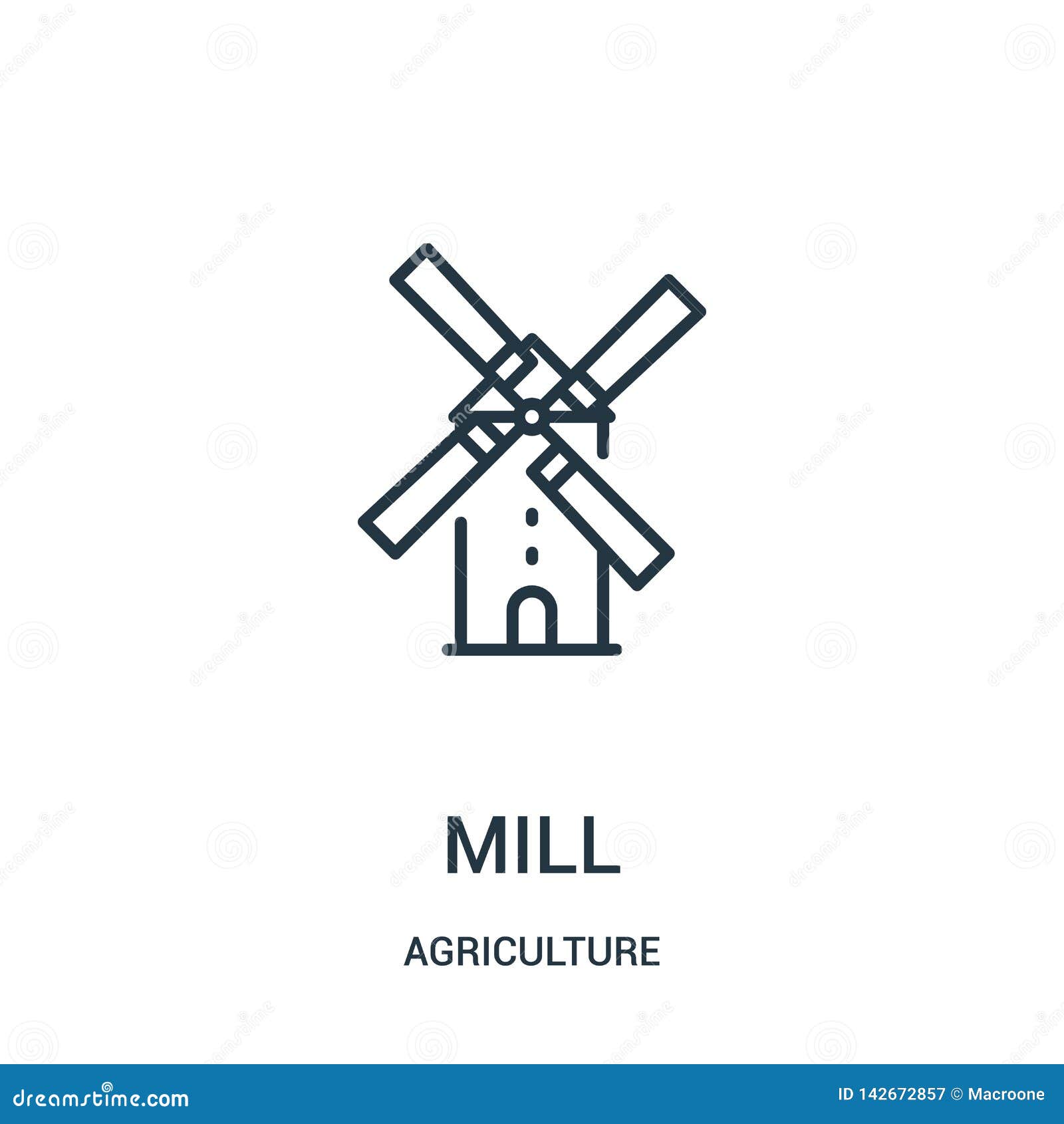 Mill Icon Vector From Agriculture Collection Thin Line Mill Outline