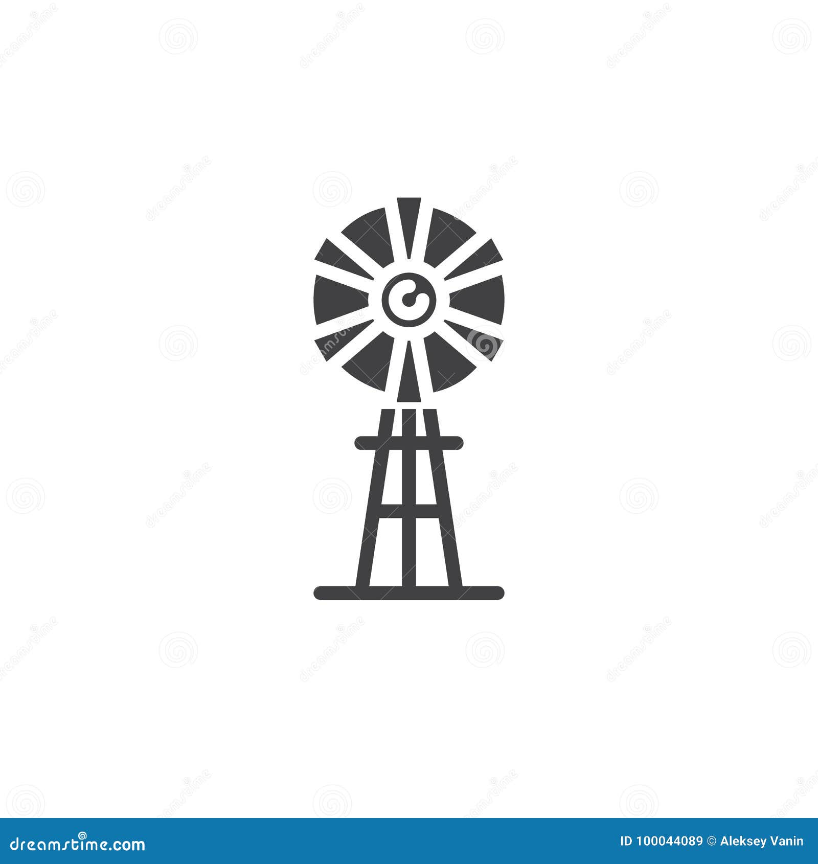 Mill icon vector stock vector. Illustration of single - 100044089