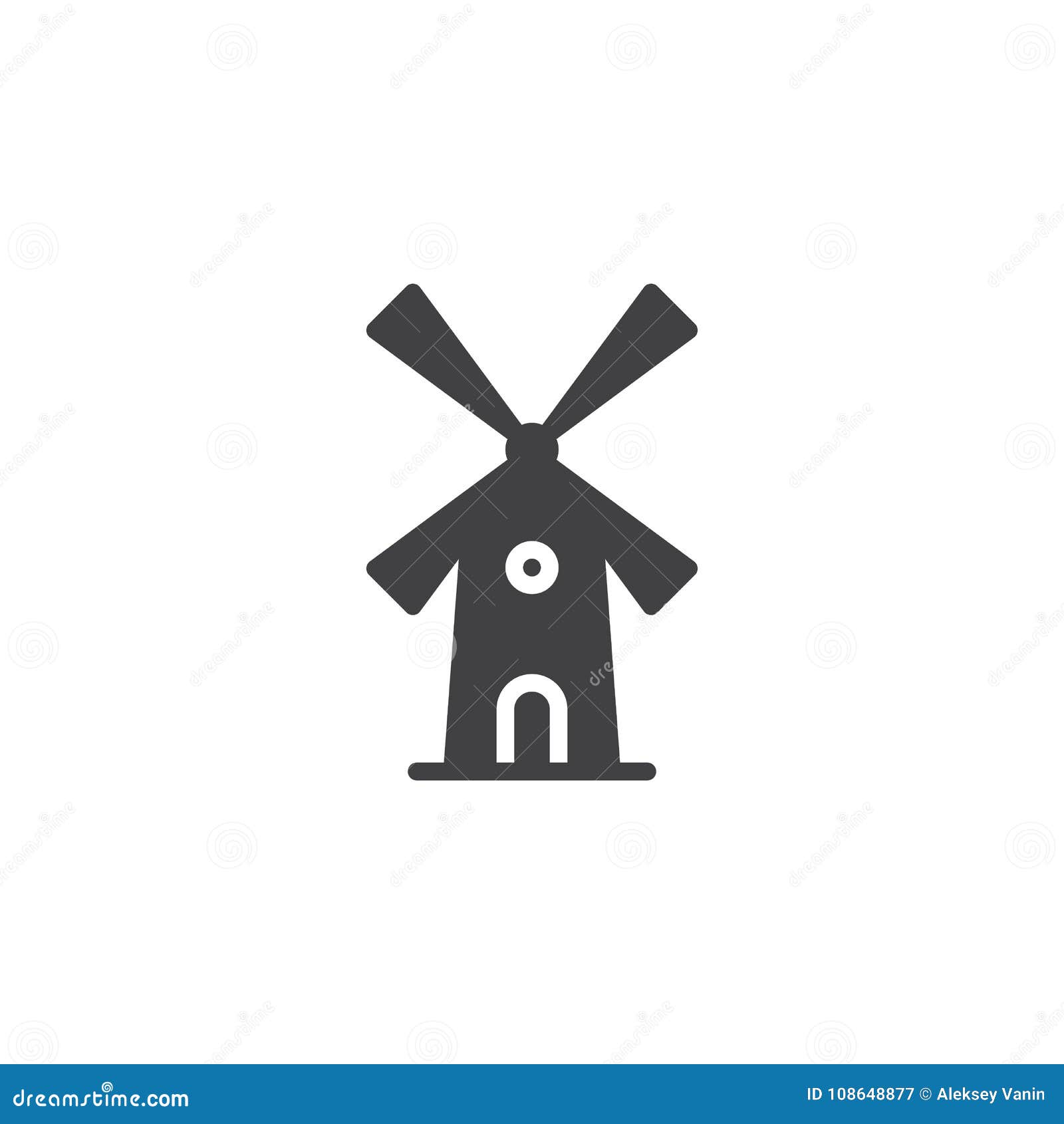 Mill icon vector stock vector. Illustration of design - 108648877
