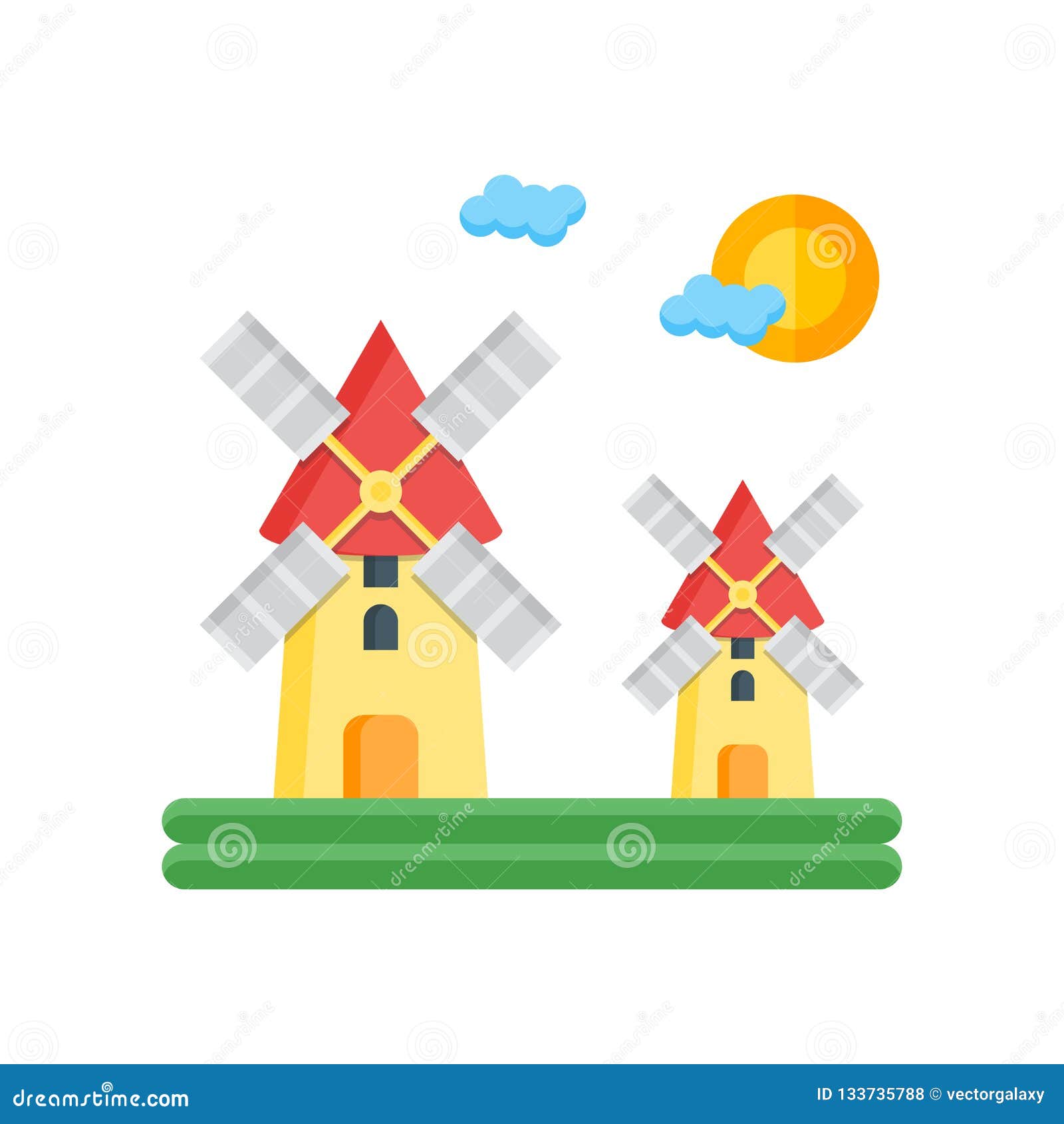 Mill Icon Vector Sign and Symbol Isolated on White Background Stock ...