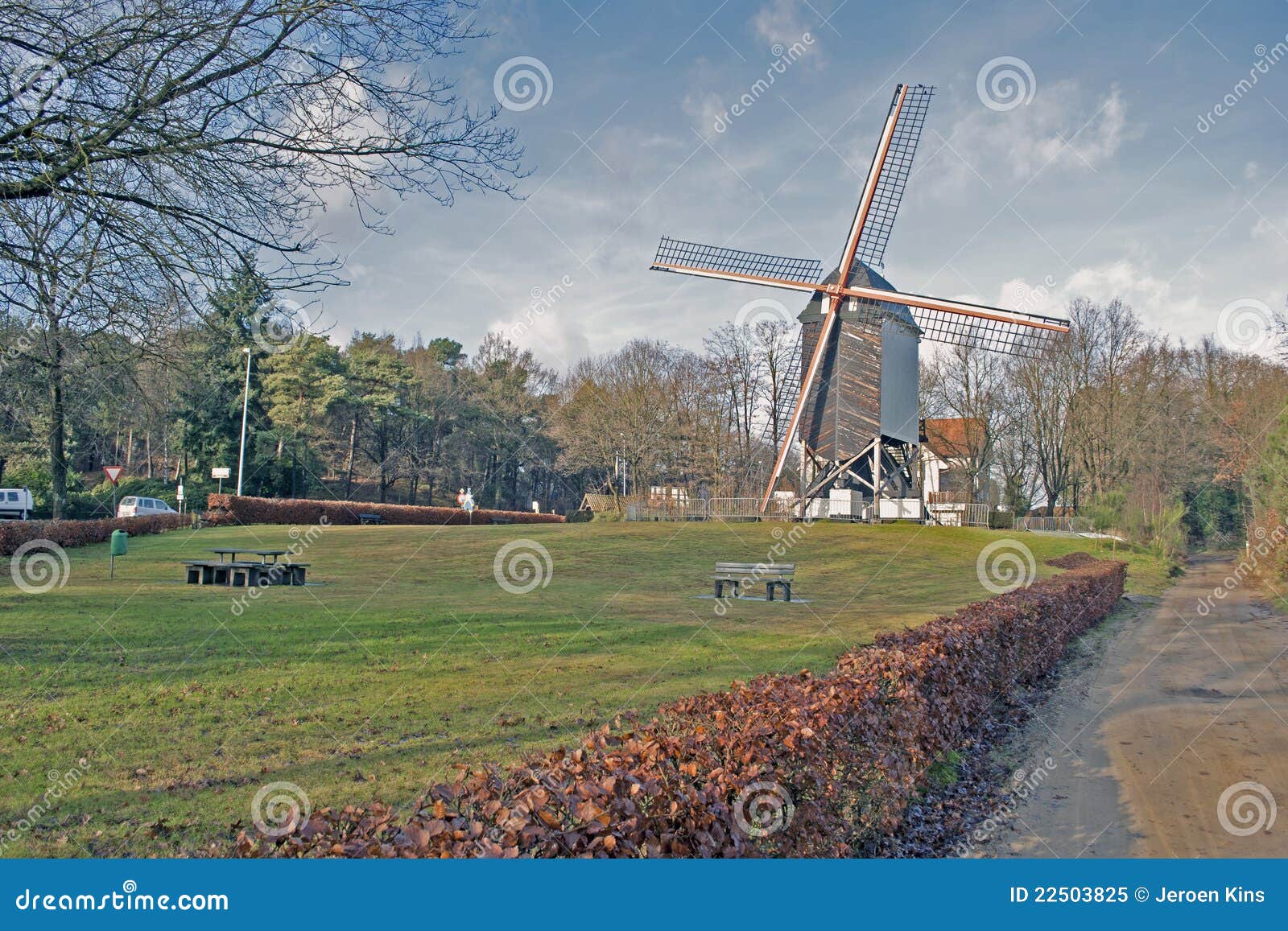 Mill at Kasterlee stock image. Image of weat, ropes, grains - 22503825