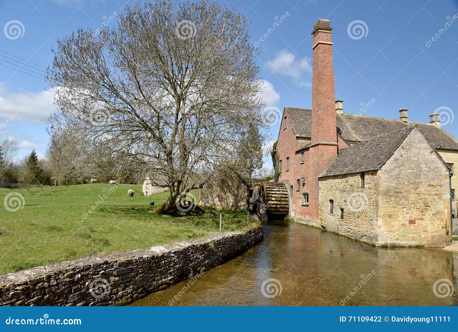 Mill at Lower Slaughter stock photo. Image of brick, culture - 71109422