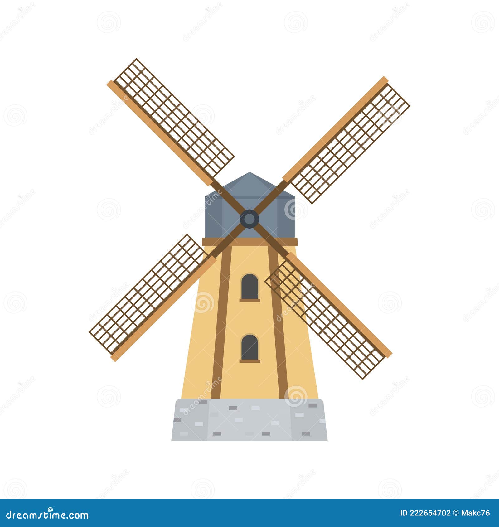 Mill for Making Flour from Grain. Agriculture Stock Vector ...