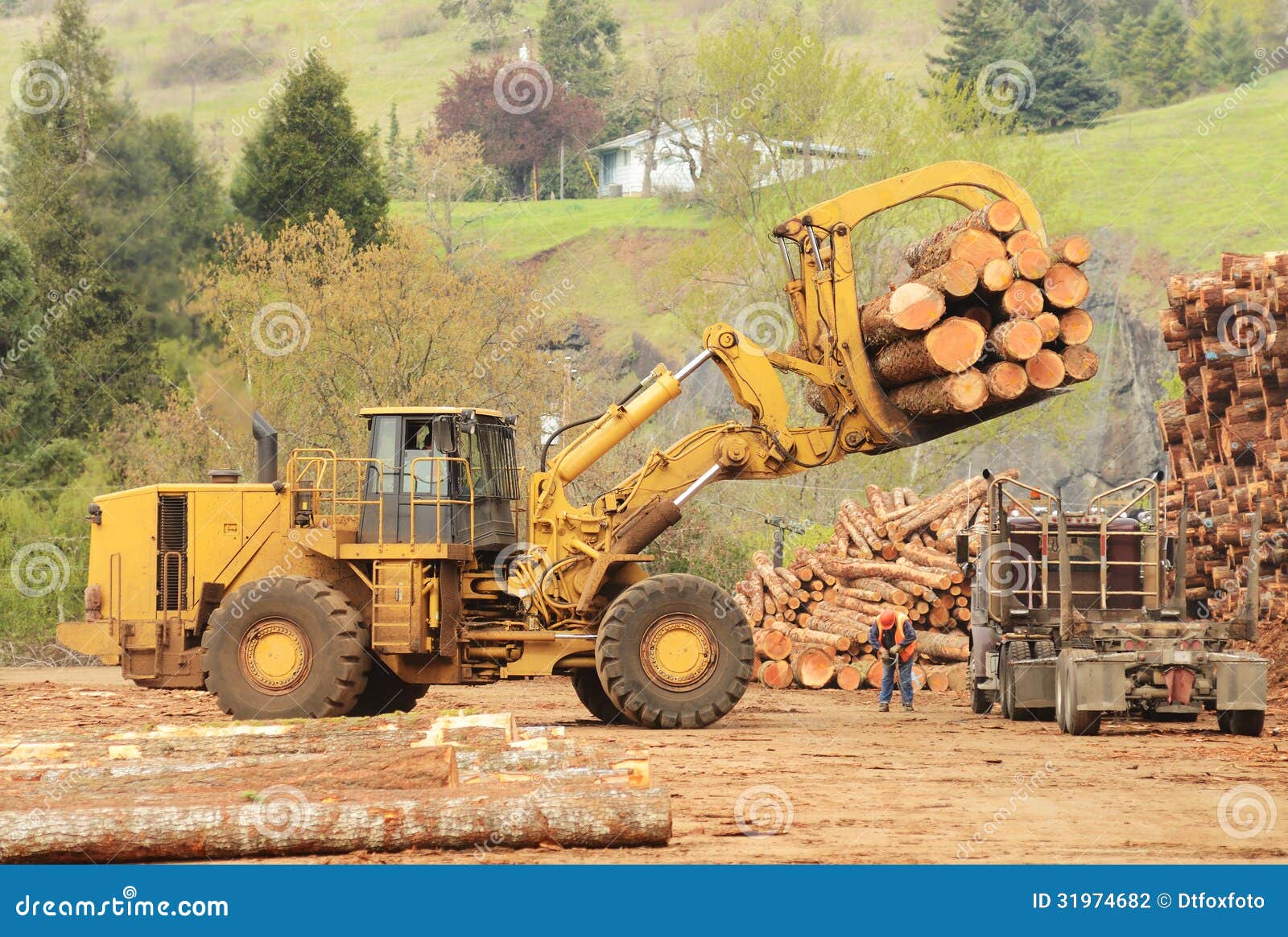 Mill Ops stock photo. Image of lumber, loading, machinery - 31974682