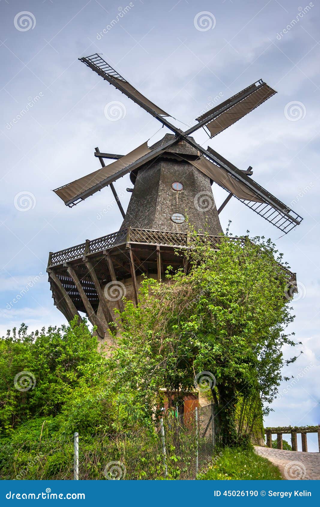 Mill in Potsdam, Germany stock photo. Image of landmark - 45026190